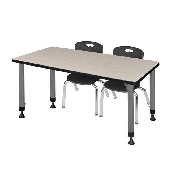 Regency Romig Kee Adjustable Height Rectangle 2-Student Activity Table & Chair Set | Wayfair